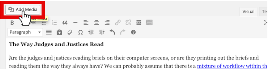 Add A Link To A PDF LexBlog Support